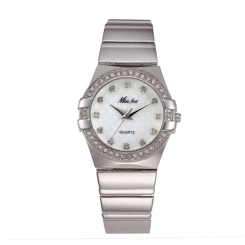 Miss fox Silver Ladies Starry White Dial Analogue Watch for Women ...