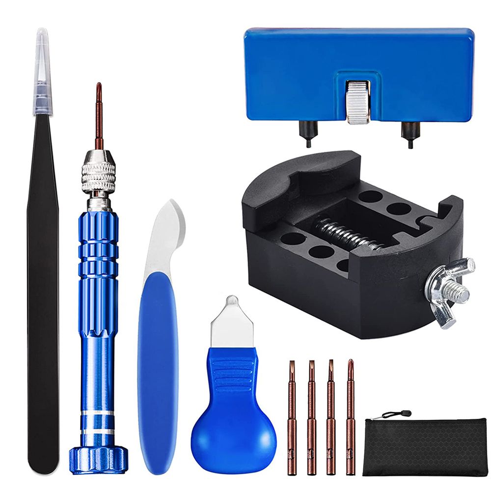 Professional 12-In-1 Watch Battery Replacement Tool Kit With Oxford Bag ...