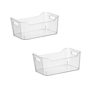 Clear Acrylic U-Shaped Storage Box SET - Organising Fridge Bin JD ...