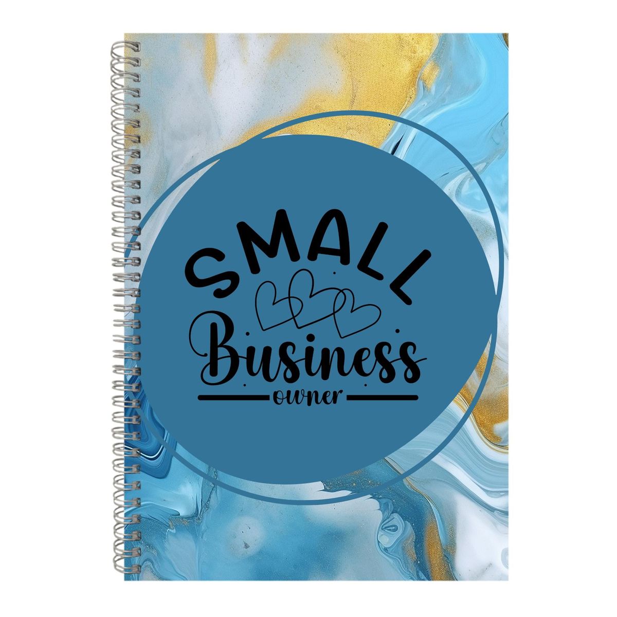 Small Owner A4 Notebook Spiral Lined Small Biz Graphic Notepad Present ...