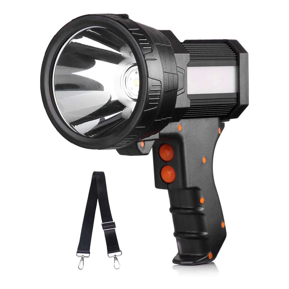 1200 Lumens LED Rechargeable Spotlight Handheld Searchlight with Side ...