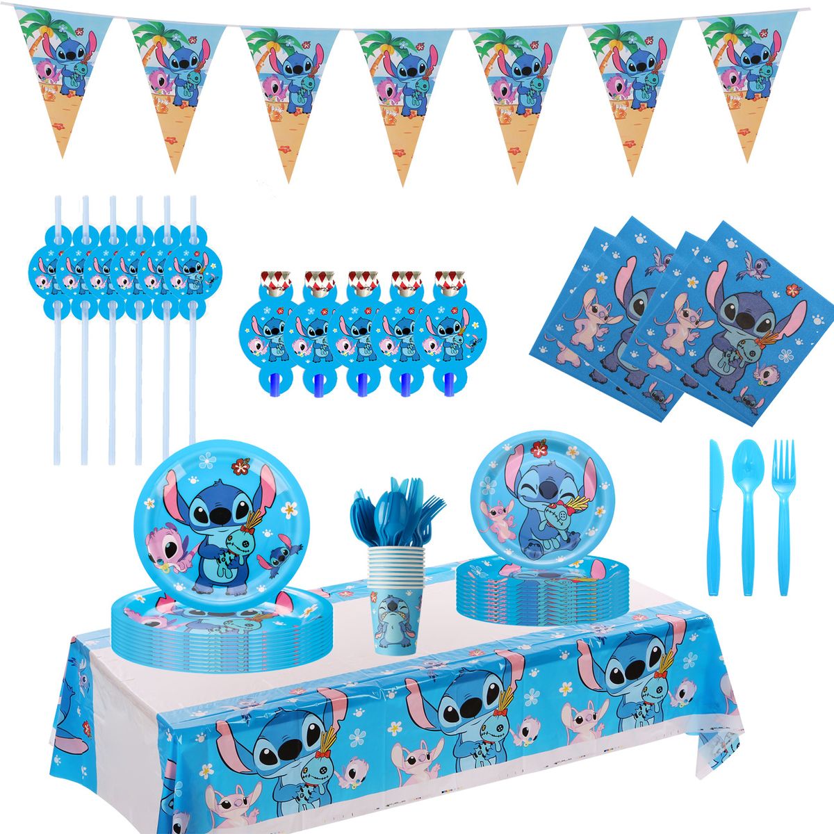 Stitch Kids Birthday Wedding Party Supplies and Decorations Set | Shop ...