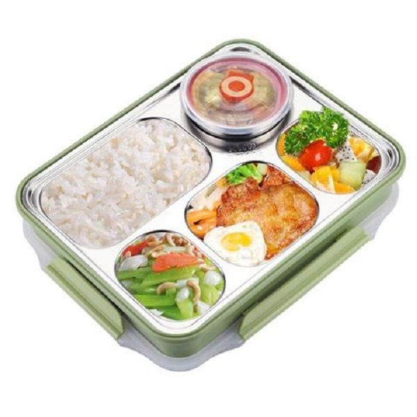 5 Compartment Stainless Steel Large Lunch Box Container - Sus304 | Shop ...