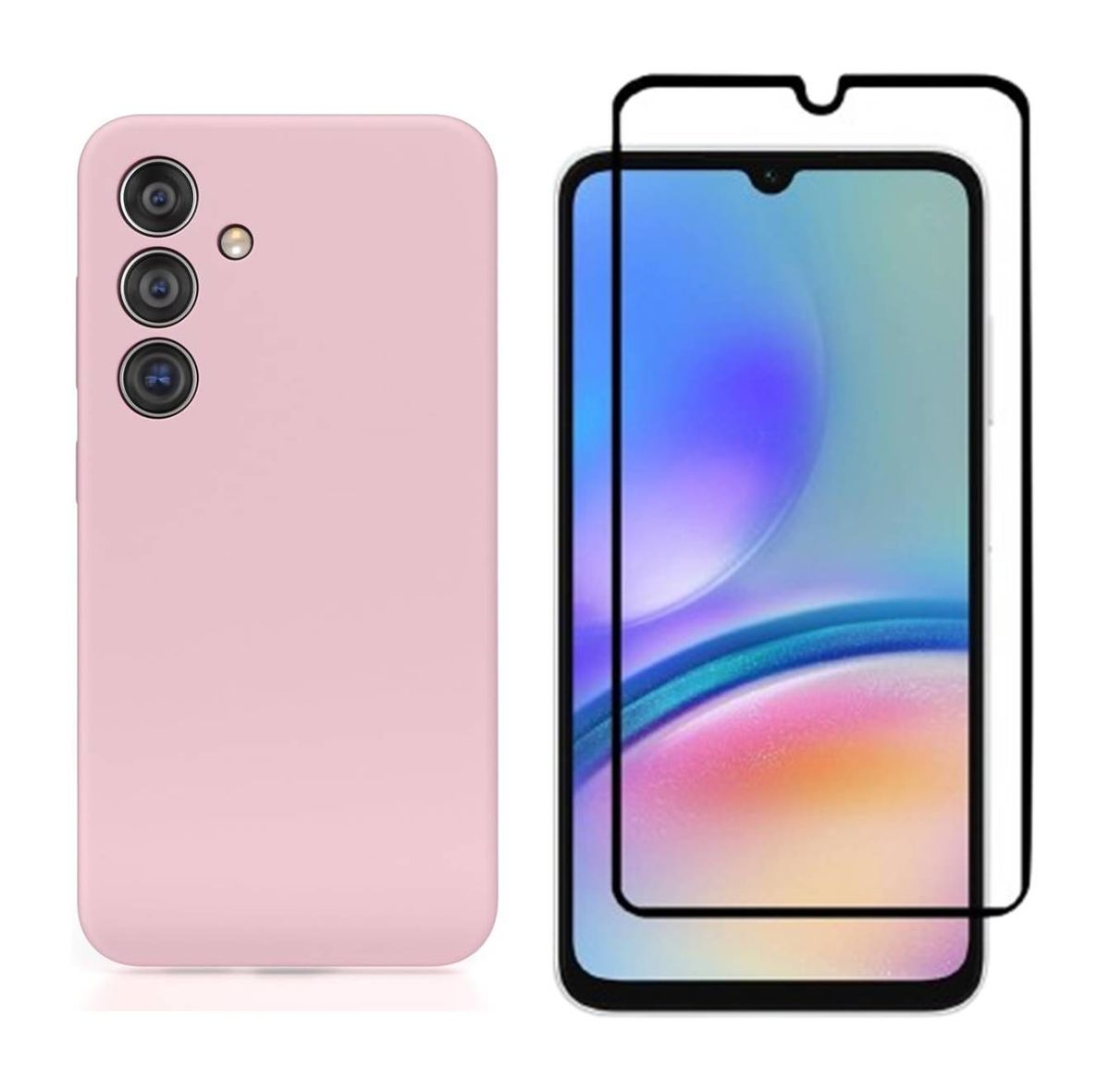 Silicone Phone Case & Screen Protector Combo Compatible with Samsung Galaxy A56 - Pink | Shop ...