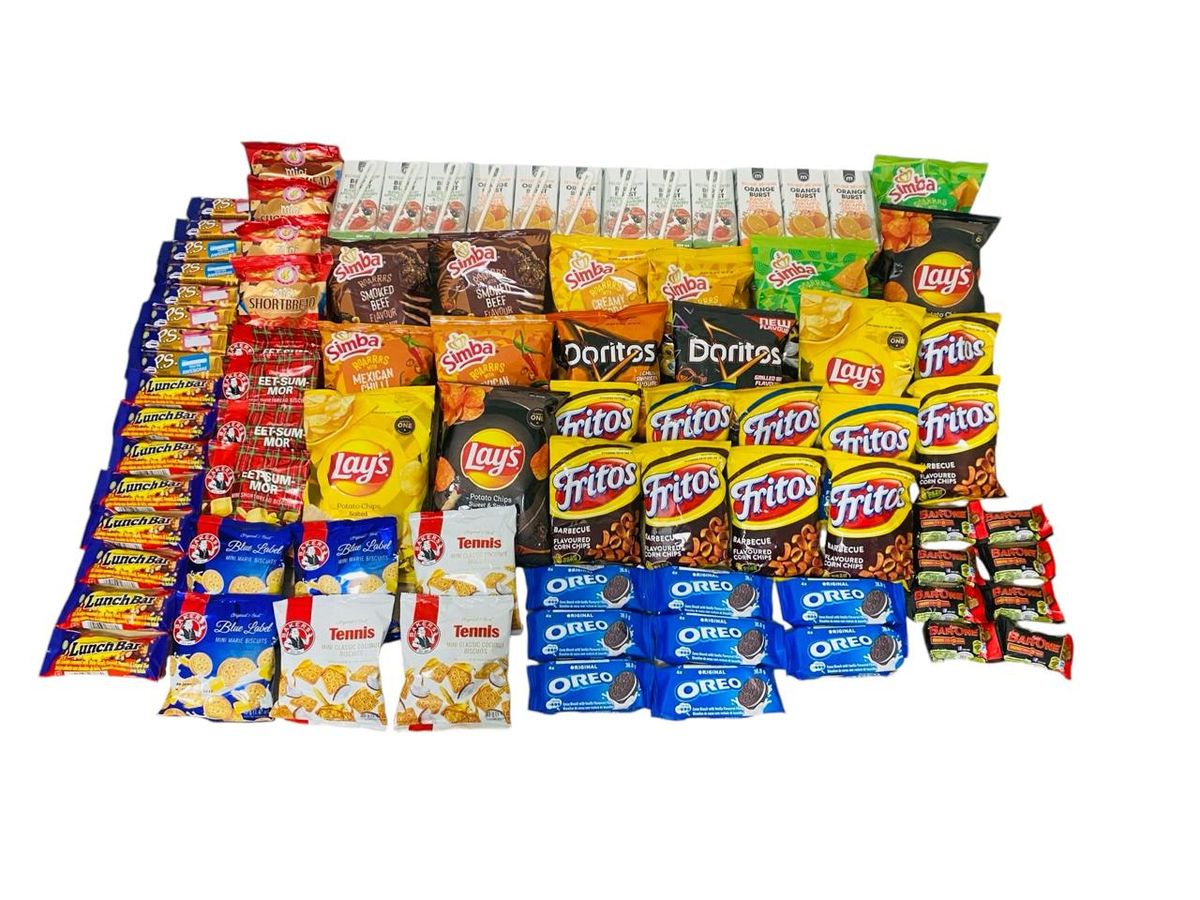 Mega Snack Hamper Bundle 94 Items Chips, Chocolates, Biscuits and ...