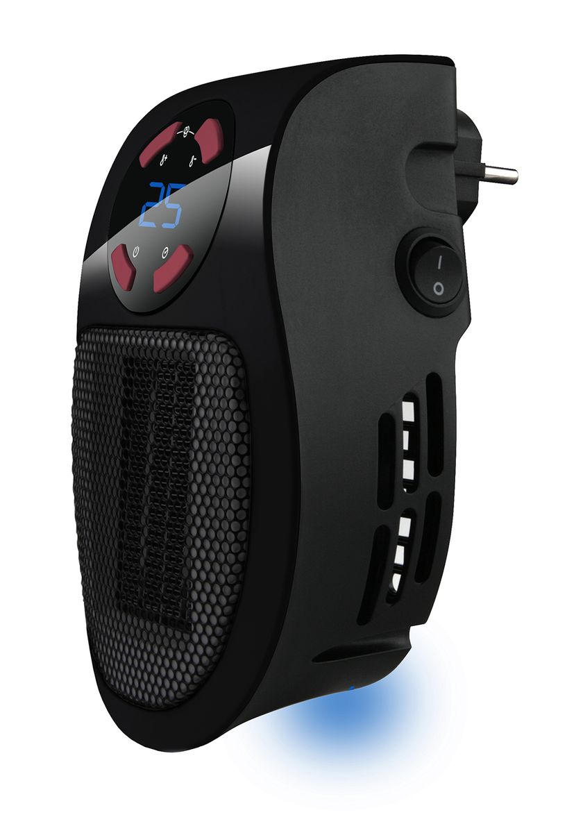 Taurus Heater Plug-In Black Dual Heat Settings 500W "Tropicano Plug ...