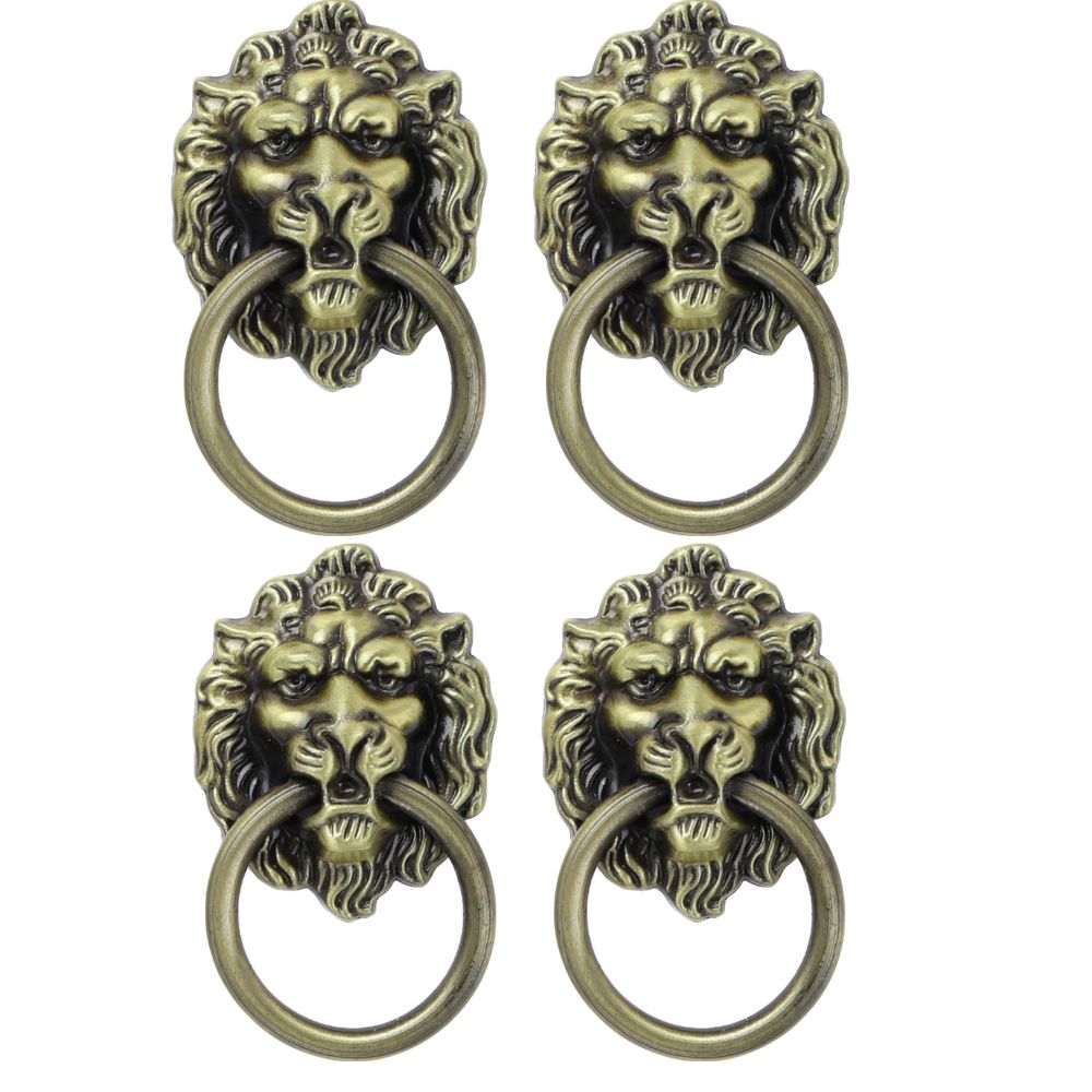 Home Decor Furniture Handles Vintage Lion Head Door Knockers Set of 4 ...