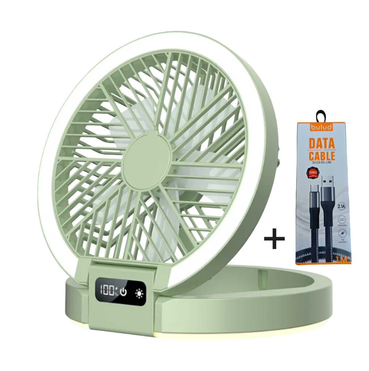 F03 Portable Multi-Functional Fan LED Light Fan With Extra USB Cable ...