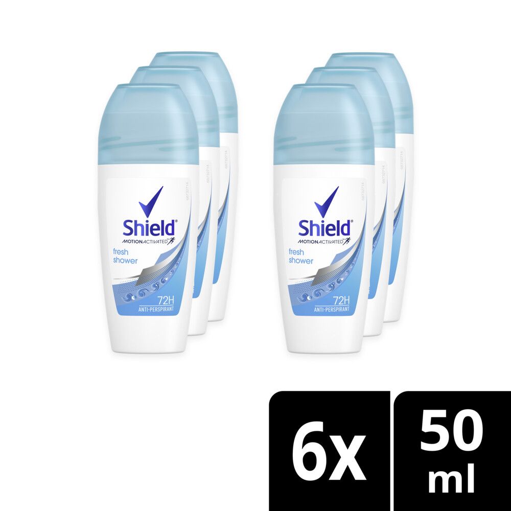 Shield Women Fresh Shower Antiperspirant Roll-On Deodorant 6x50ml ...