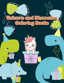 Unicorn and Dinosaurs Coloring Books: Horse and Dinosaur Activity Book ...