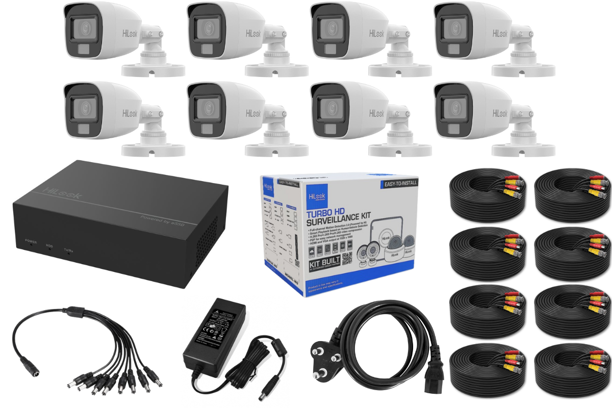 HILOOK 8Ch 2MP Bullet CCTV Kit with 512GB eDVR - Security Solution ...