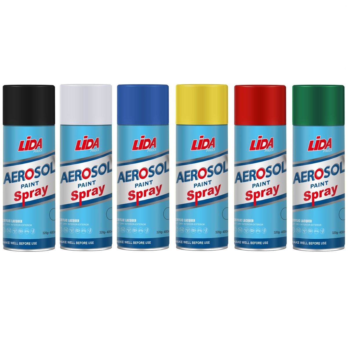 LiDA Spray Paint 400ml 6 Pack A | Shop Today. Get it Tomorrow ...