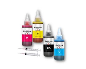 MR A TECH Refill Ink Dye (BK/C/Y/M) Any Epson Printers Universal 100ML ...