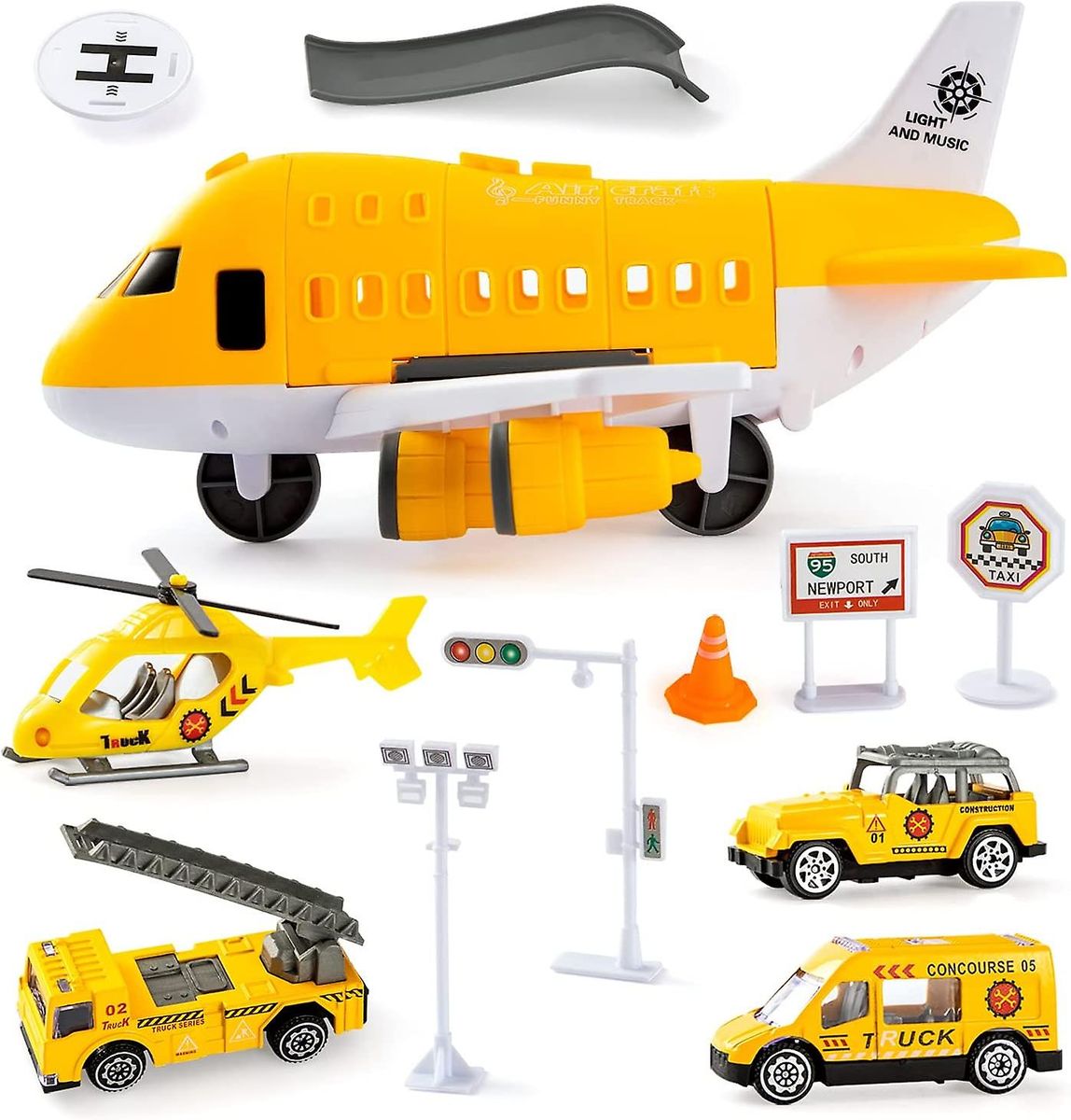 Transport Truck Cargo Airplane Car Toy - Yellow | Shop Today. Get it ...