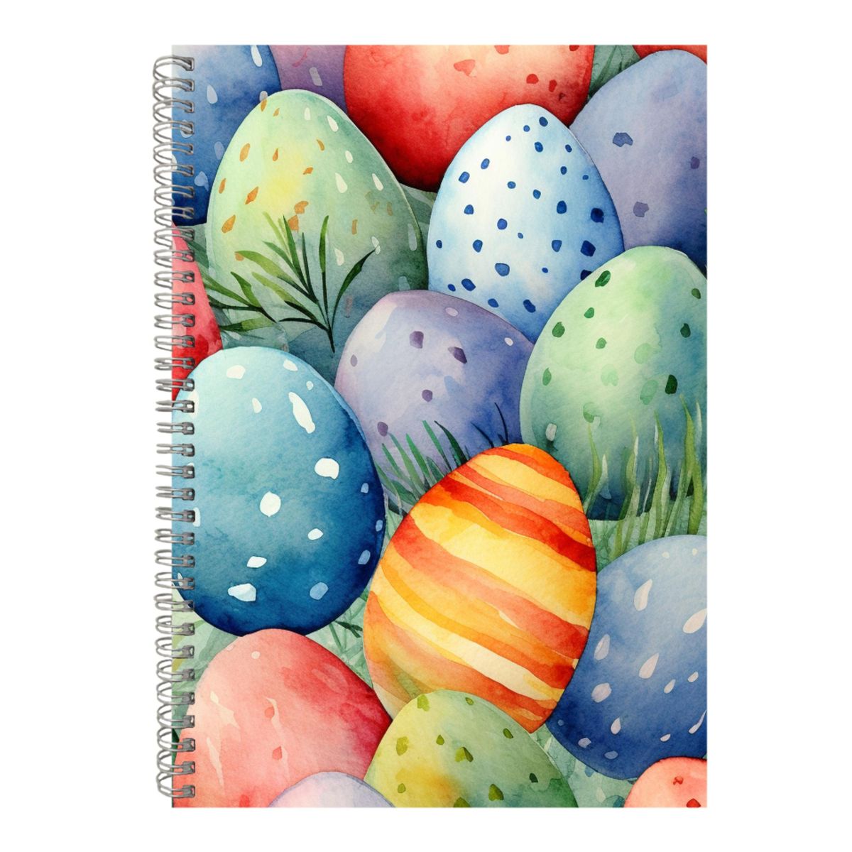 Grass A4 Notebook Spiral and Lined with Easter Graphic Notepad Present ...