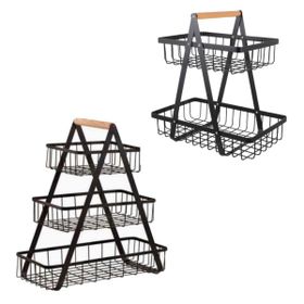 Multi Organizer 2 Tier + 3 Tier Rack With Bamboo Handle Set | Shop ...