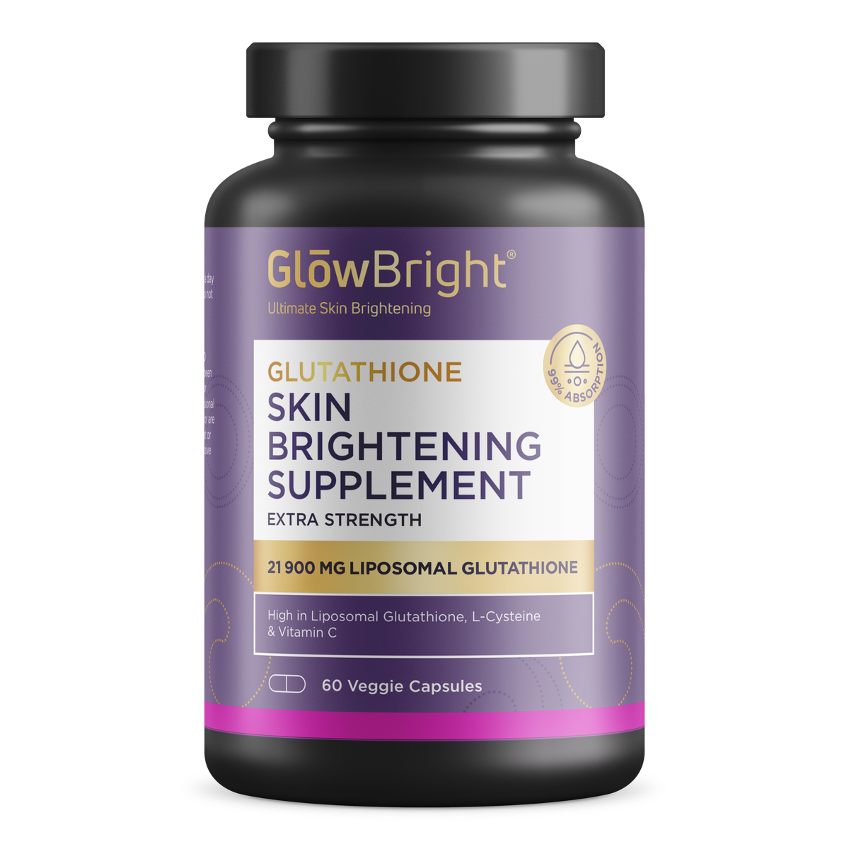 Glow Bright Skin Brightening Glutathione Supplement 60 Capsules