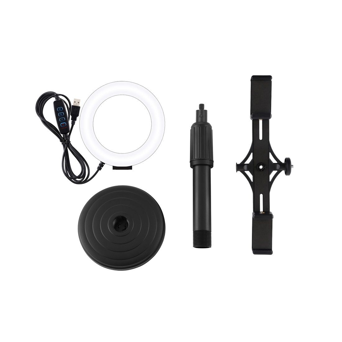 Dual Phone Brackets Desktop Holder Video Ring Light Kits 4.7 inch 12cm PB | Shop Today. Get it ...