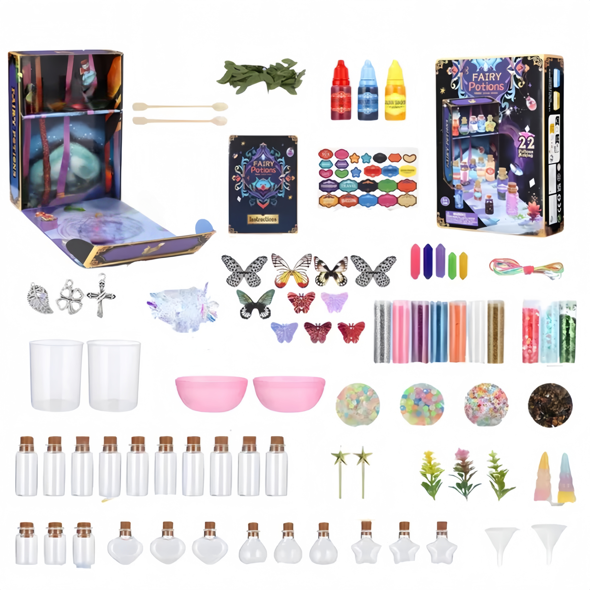 DIY Magic Potions Kit Colourful Fairy Potion Kit 22 Bottles for Kids ...