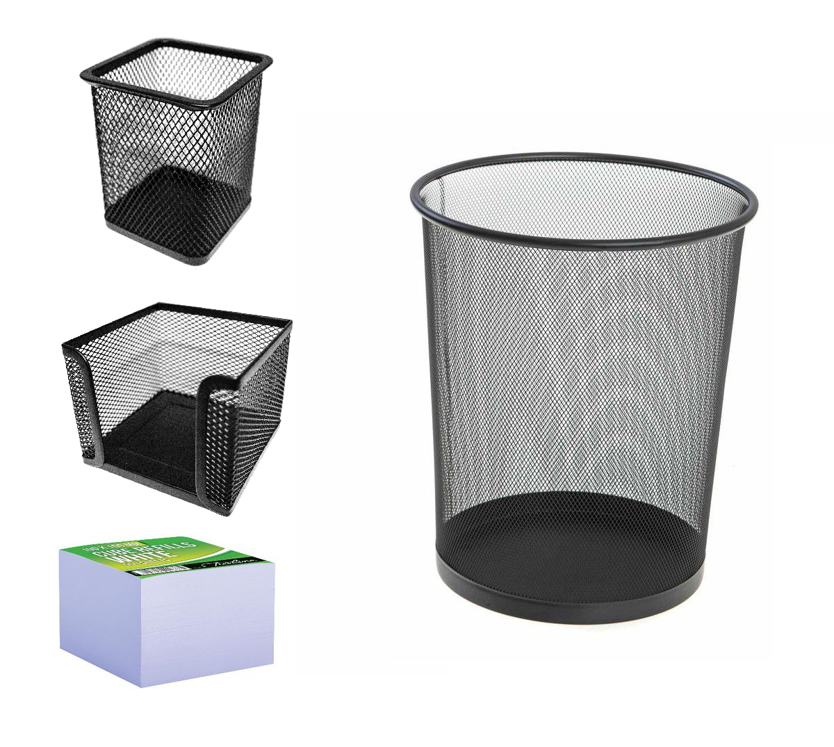 SDS Wire Mesh Office Organizer & Bin Bundle - 4 Piece - Black | Shop ...