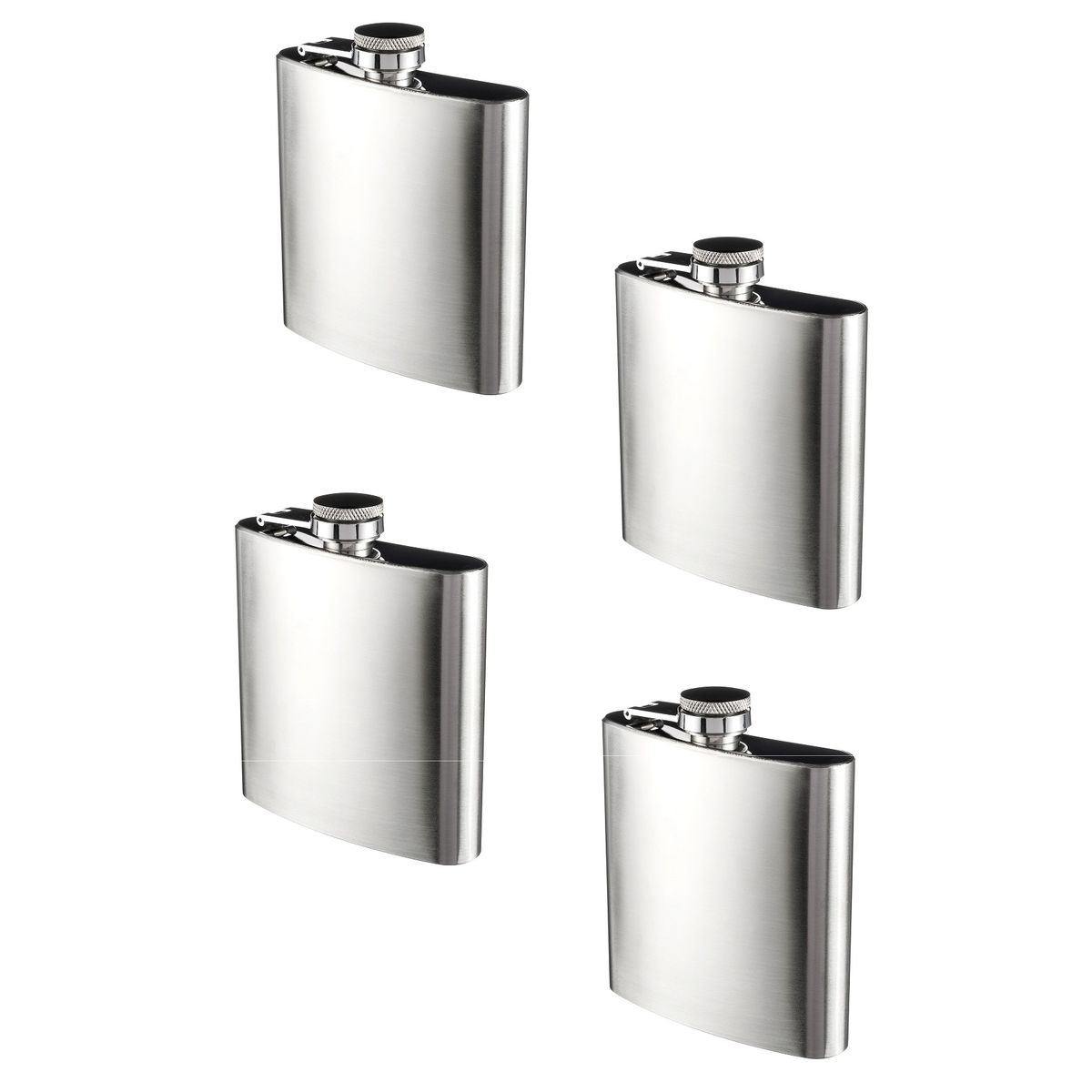 Stainless Steel Hip Flask to Carry Your Booze - 177ml - Set of 4 | Shop ...