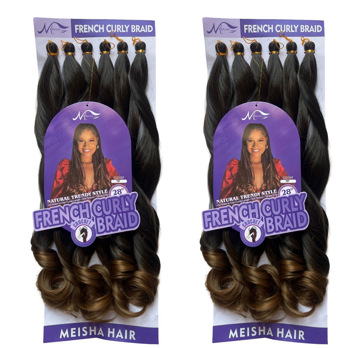 Meisha French Curly Braid - 28 Inch - Color T27 - Pack of 2 | Shop ...