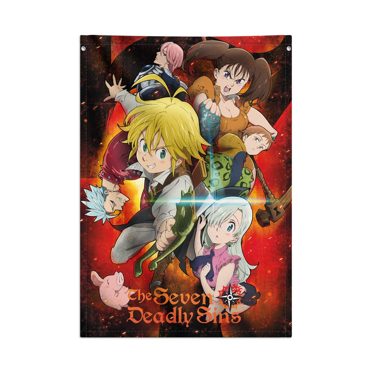 The Seven Deadly Sins - Fabric Flag Poster - Wall Scroll (70 x 100cm ...