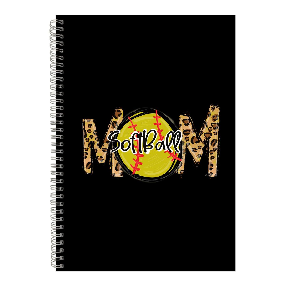 Softball A4 Notebook for Sports Women Trendy Mom Graphic Mother Present ...