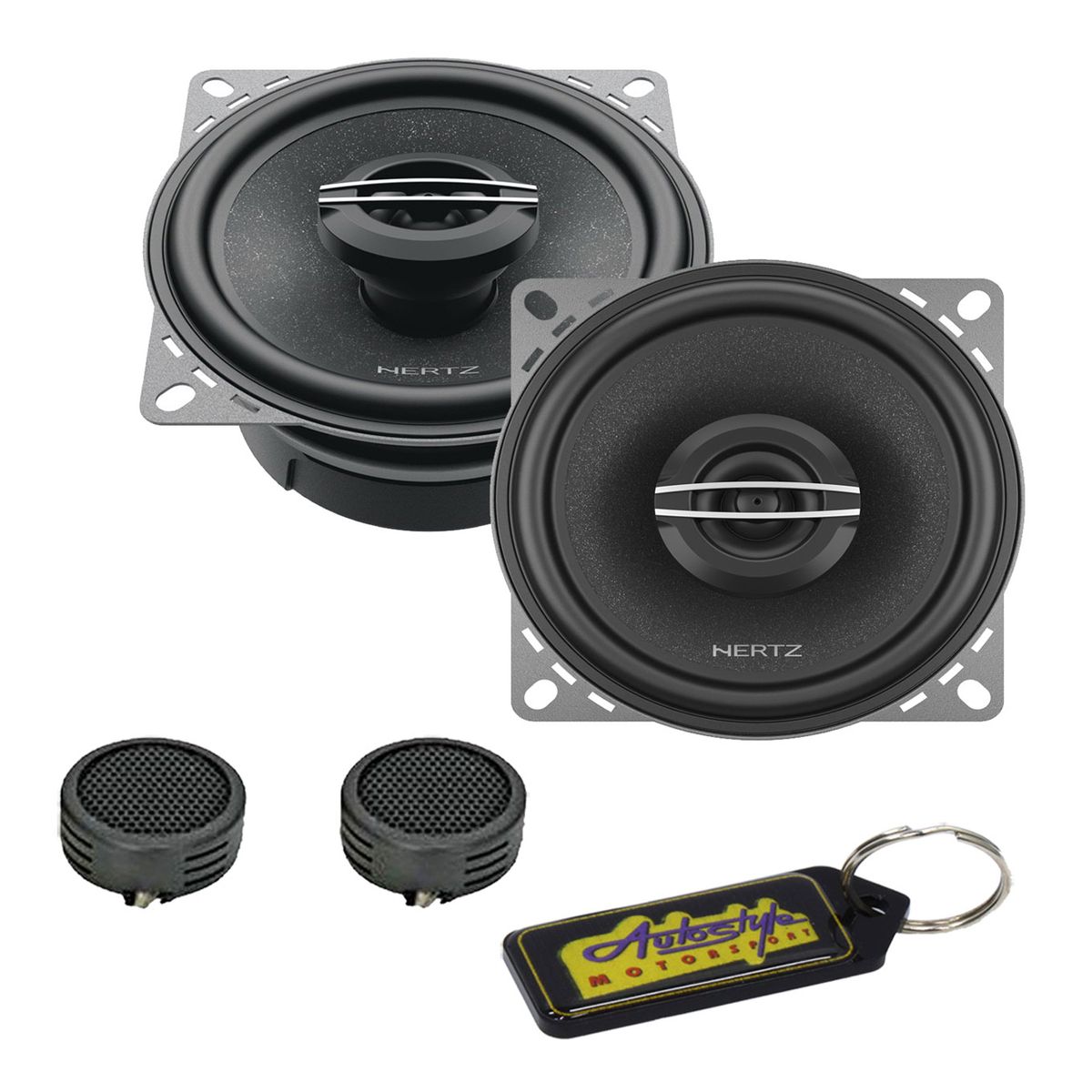 Hertz Cento Series 4" 120w 2-Way Speakers & Evo Tweeters & Gel Key ...
