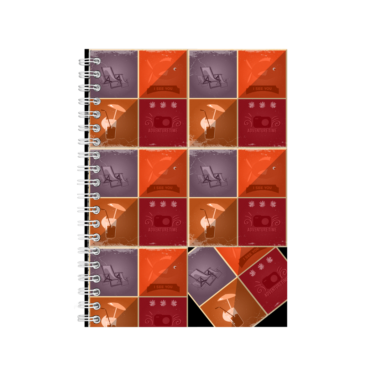 Red Block Pattern Notebook - Fun Themed Gift Idea - Writing Books ...