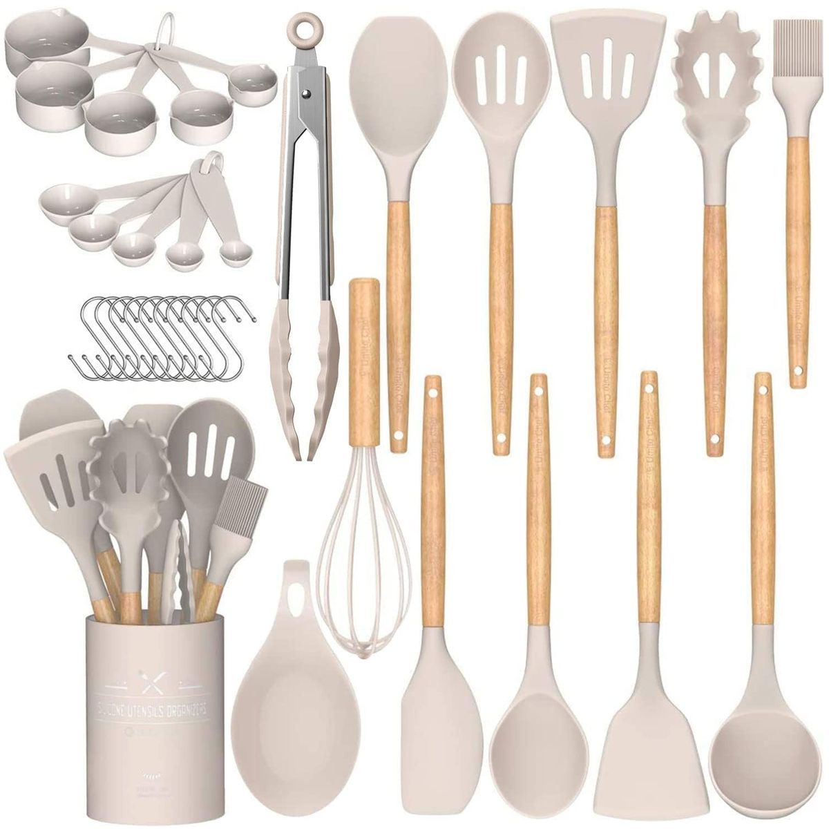 Cart In Mart 33 Piece Silicone Cooking Utensils Spatula Kitchen Tools ...