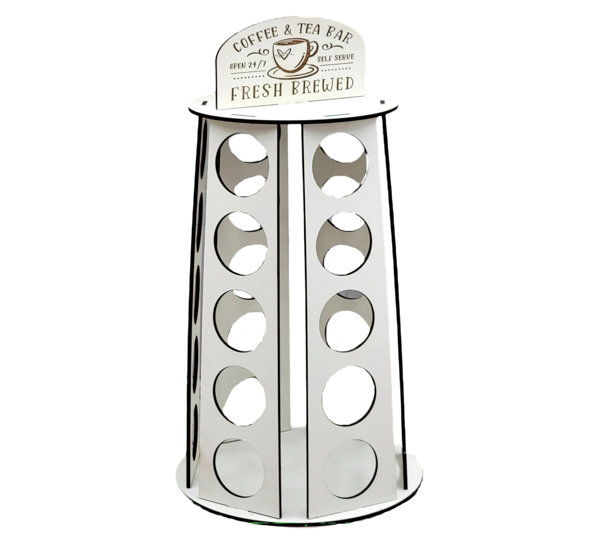 Coffee Pod Display Stand-3mm White Wood-Holds 30 Pods | Shop Today. Get ...