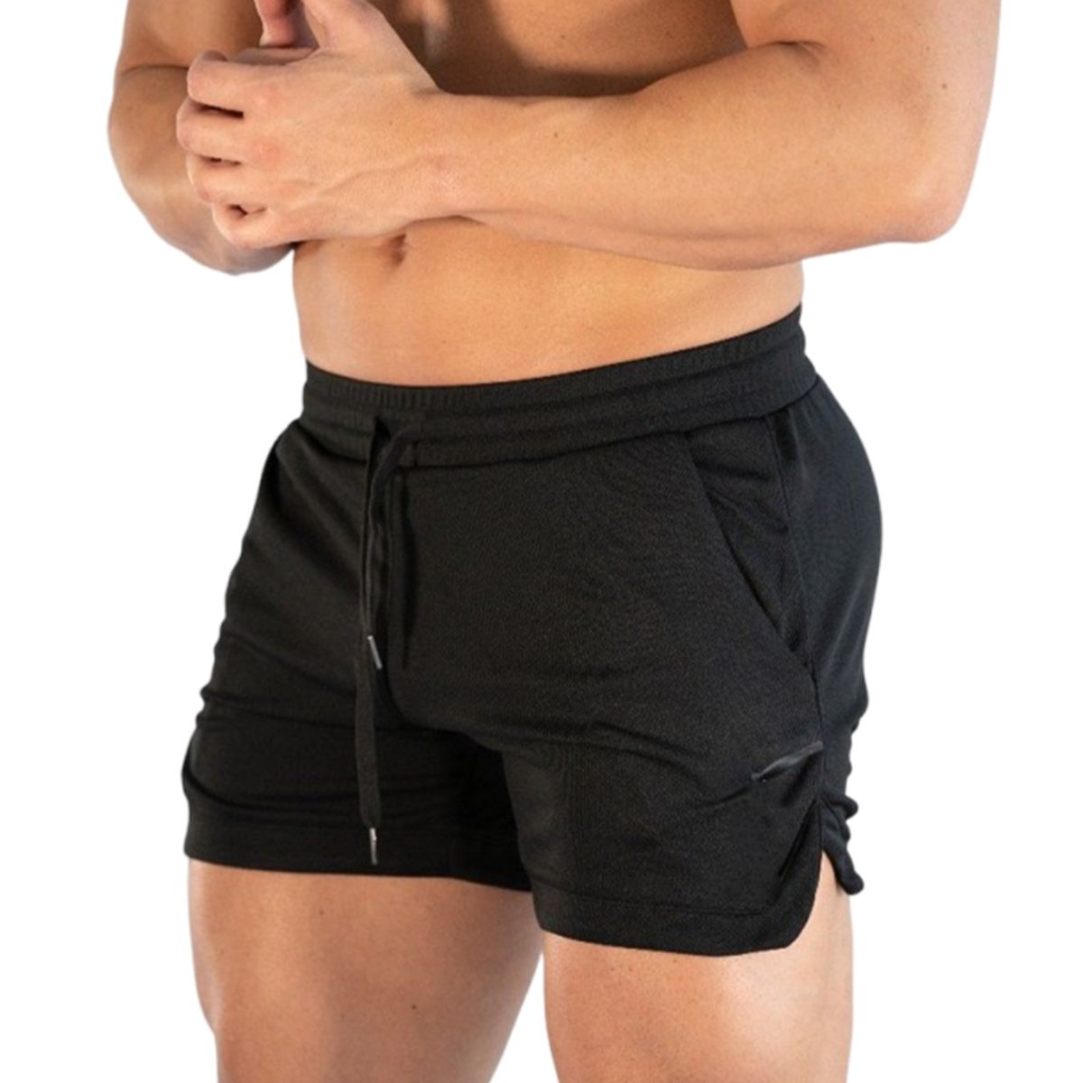 Men's Athletic Training Shorts Sports Elastic Waist Quick - Drying Gym ...