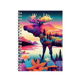 Floral Moose Notebook Gift Idea Writing Book Notepad Pad 72 | Shop ...