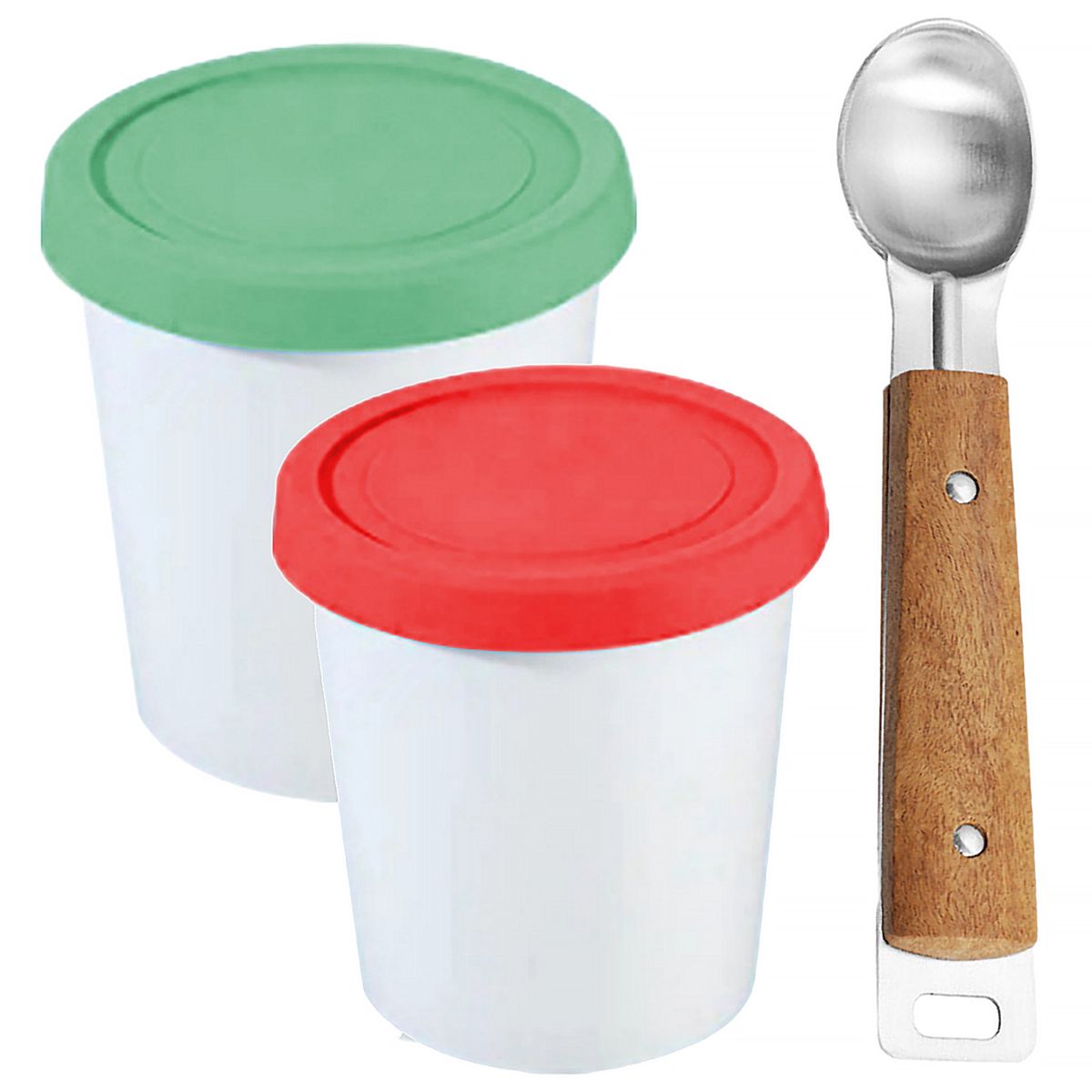 Ice Cream Storage Tub Scoop Secure Lid Dessert parties Outdoor picnics ...