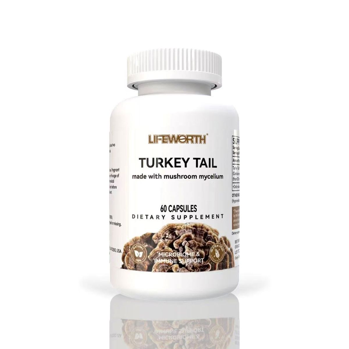 LIFEWORTH Turkey Tail Capsules Adult Supplement 60 capsules | Shop ...