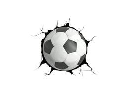 3D Broken Window Football Wall Stickers | Shop Today. Get it Tomorrow ...
