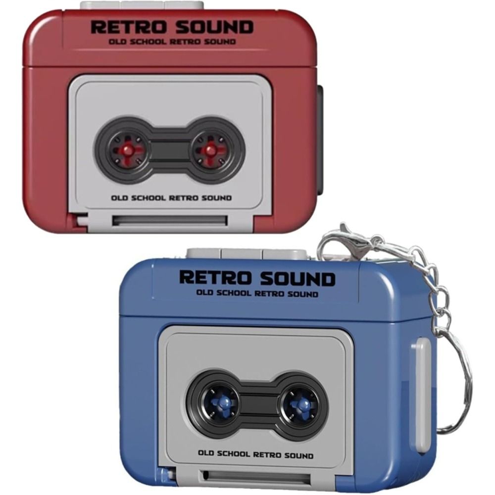 2 Pcs Creative Mini Tape Recorder Keychain - Retro Cassette Player ...