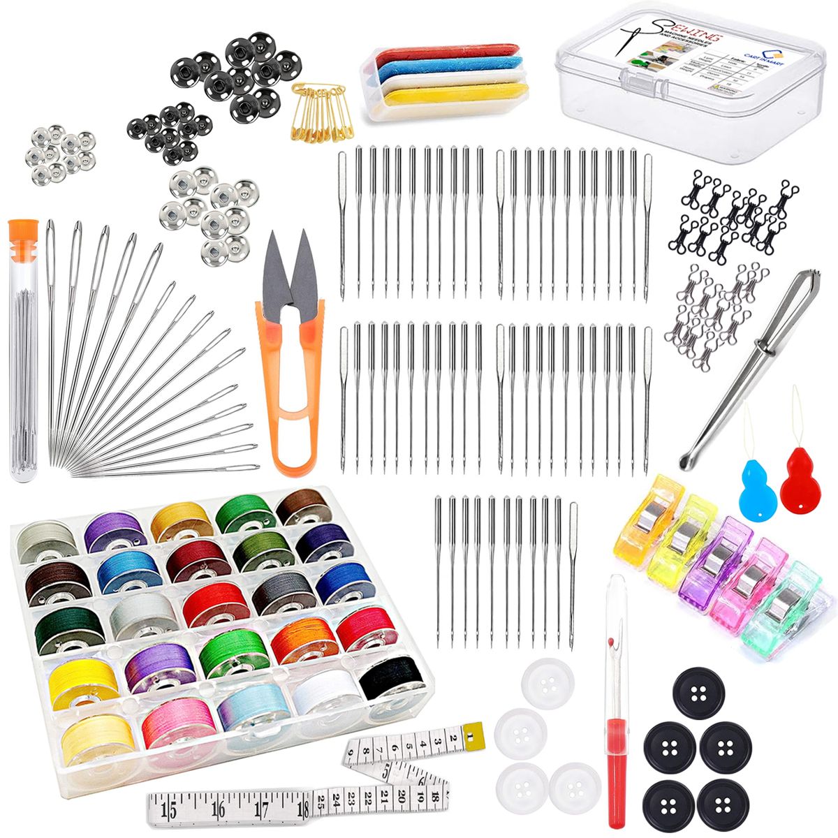 216 Piece Elite Sewing Machine Kit Accessories & Supplies With Needles ...