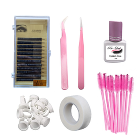 Pro-Lash Individual Eyelash Extension Kit with 0.12D Mixed Size Tray ...