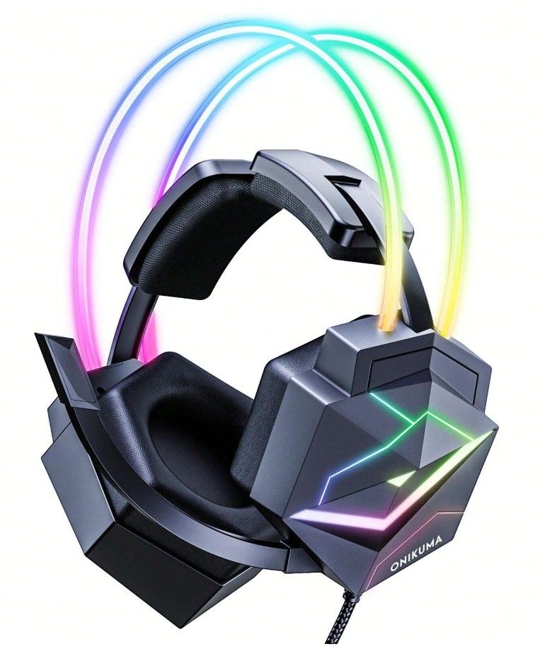 ONIKUMA - X20 - Wired Gaming Headset With RGB Dynamic Lighting - Black ...