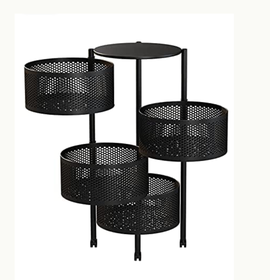 Round Rotating Layered Shelf Storage Rack (4Tier) | Shop Today. Get it ...