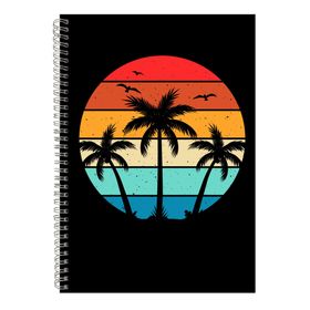 Island Stipes A4 Notebook Spiral Lined Surfing Graphic Notepad Present ...