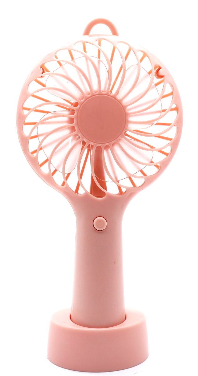 Mini Hand Held Rechargeable Fan with Base - Pastel Pink | Buy Online in ...
