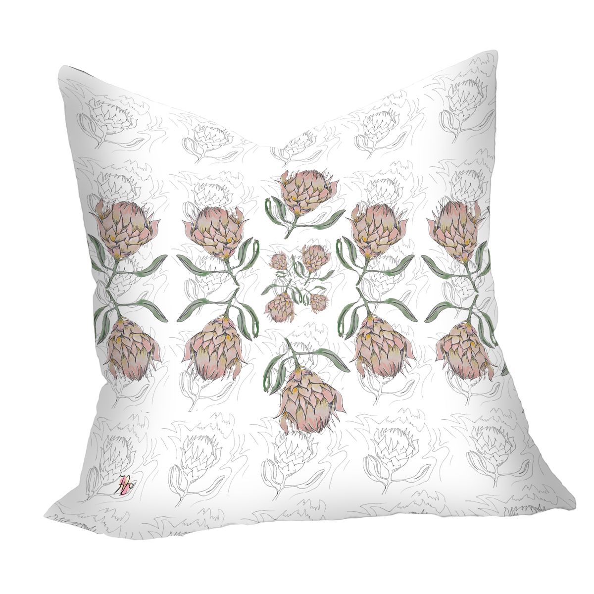 Protea Pattern on White Luxury Scatter by Fifo | Shop Today. Get it ...