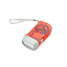 Hand-Crank LED Tactical Flashlight - 3-Light Emergency Outdoor Mini ...