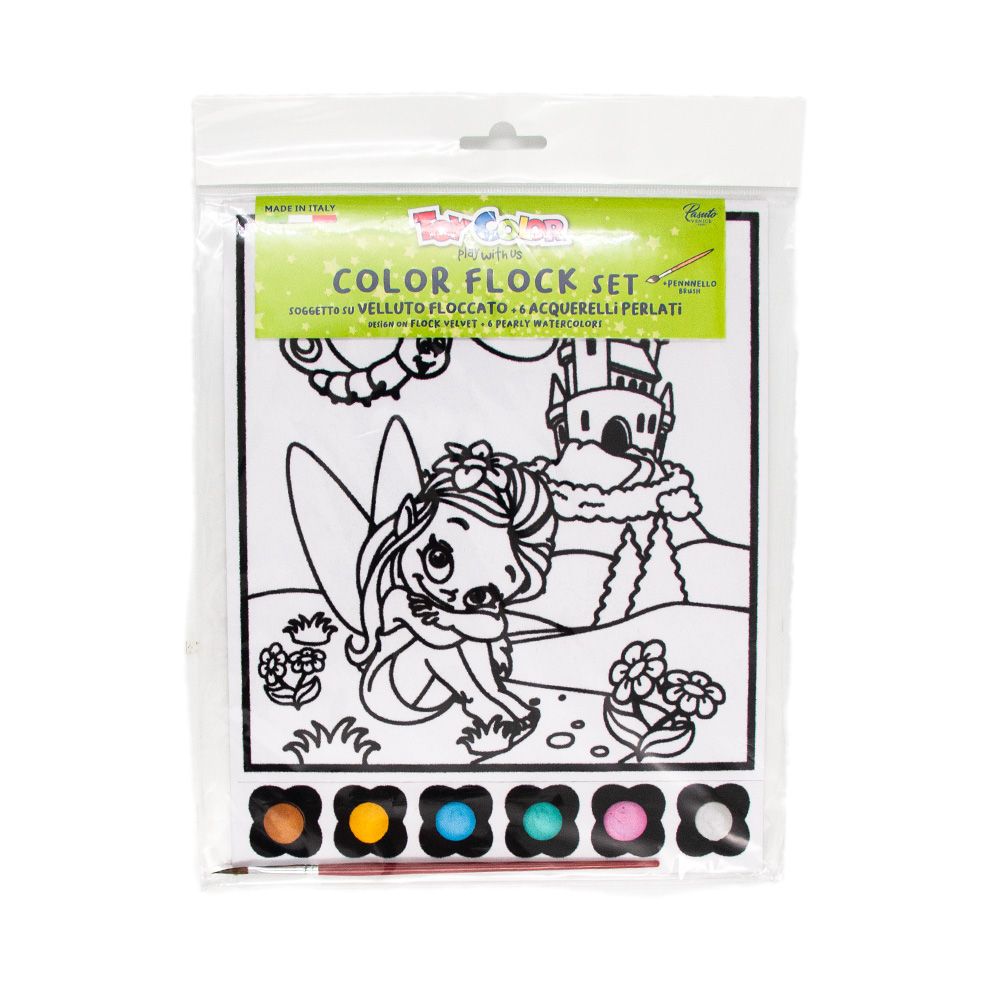 Toy Color - Velvet Art Watercolor Kit - 6 Pearly Colors & Brush - Fairy ...