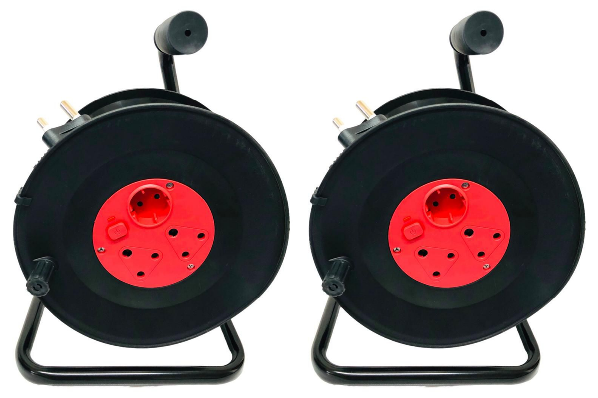 1.5mm x 15M Cable Reel Extension with 3 Sockets - Pack of 2 | Shop ...