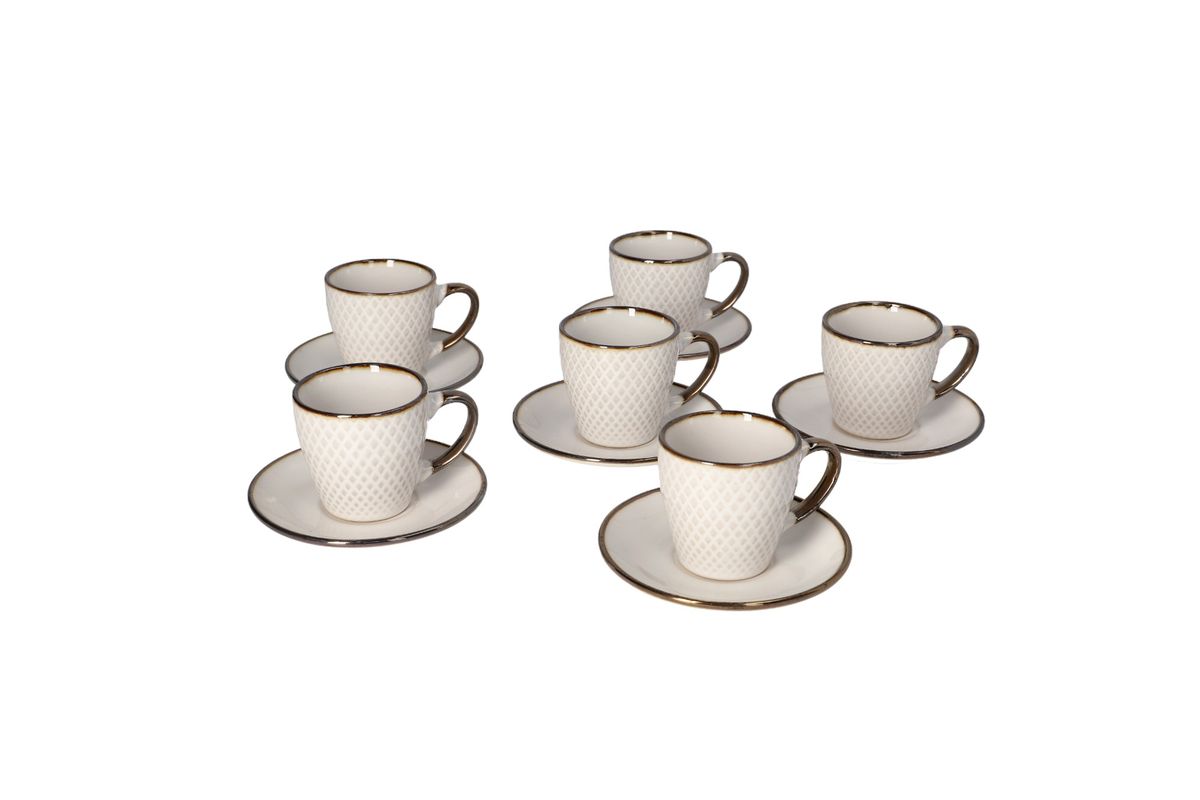 Danny home Ceramic Espresso Cup & Saucer 12 Pieces Set | Shop Today ...