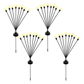 Solar Garden Decorative Ambiance Lawn Ground Plug Lights Set of 4 ...